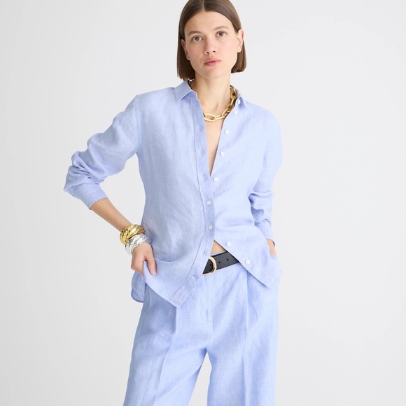 J. Crew | Tops | New Jcrew Wren Slim Shirt In Baird Mcnutt Irish Linen ...
